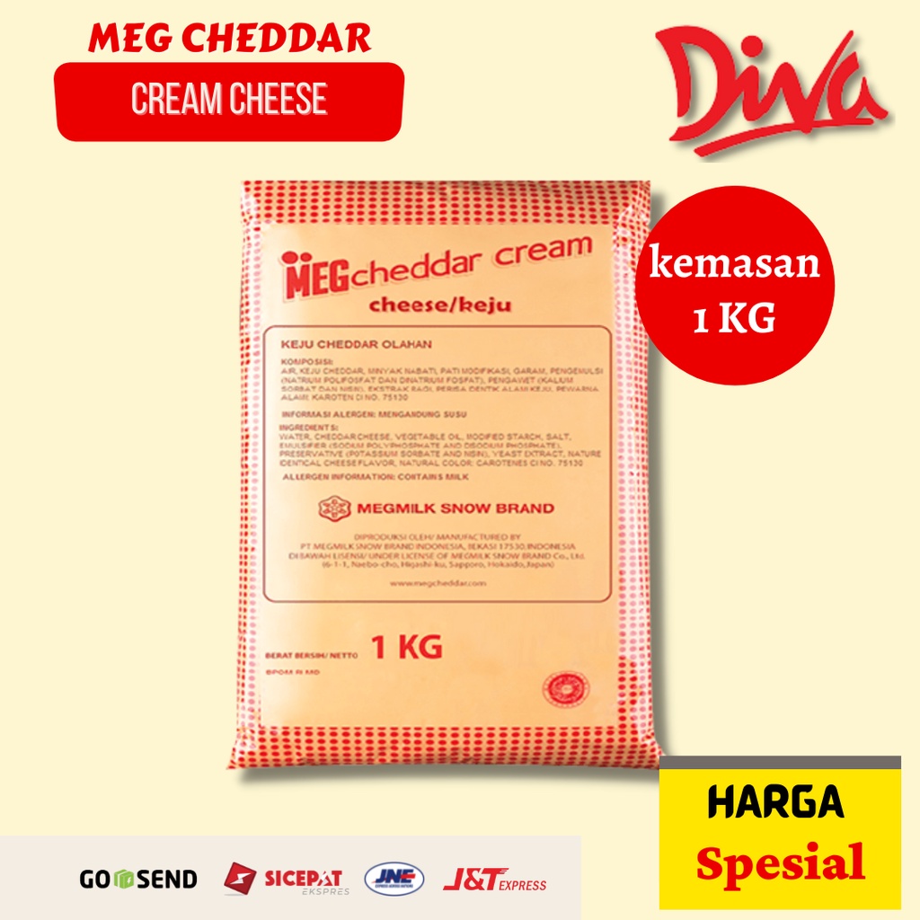 Jual [1 KG] Meg Cream Keju / Meg Cream Cheese | Shopee Indonesia