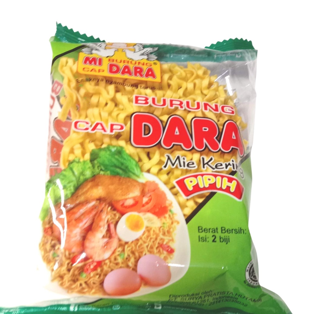 Jual Mie Cap Burung Dara Mie Kering Pipih isi 2 biji 140gr Mi Masakan ...