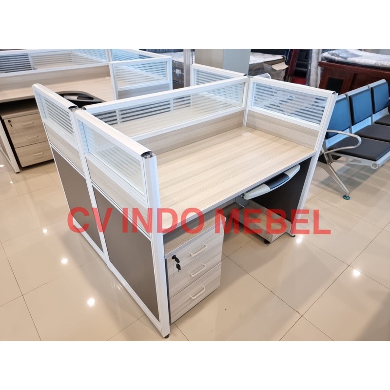 Jual meja kantor partisi meja kerja sekat meja partisi minimalis work ...