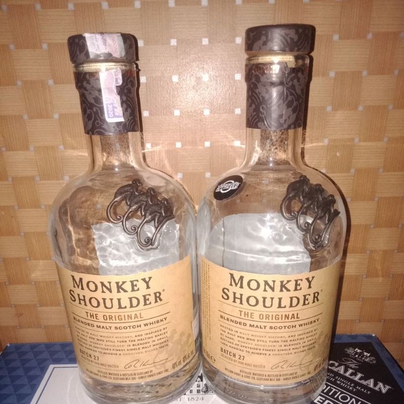 Jual BOTOL BEKAS MIRAS IMPORT MONKEY SHOULDER / BOTOL BEKAS MIRAS UNIK ...