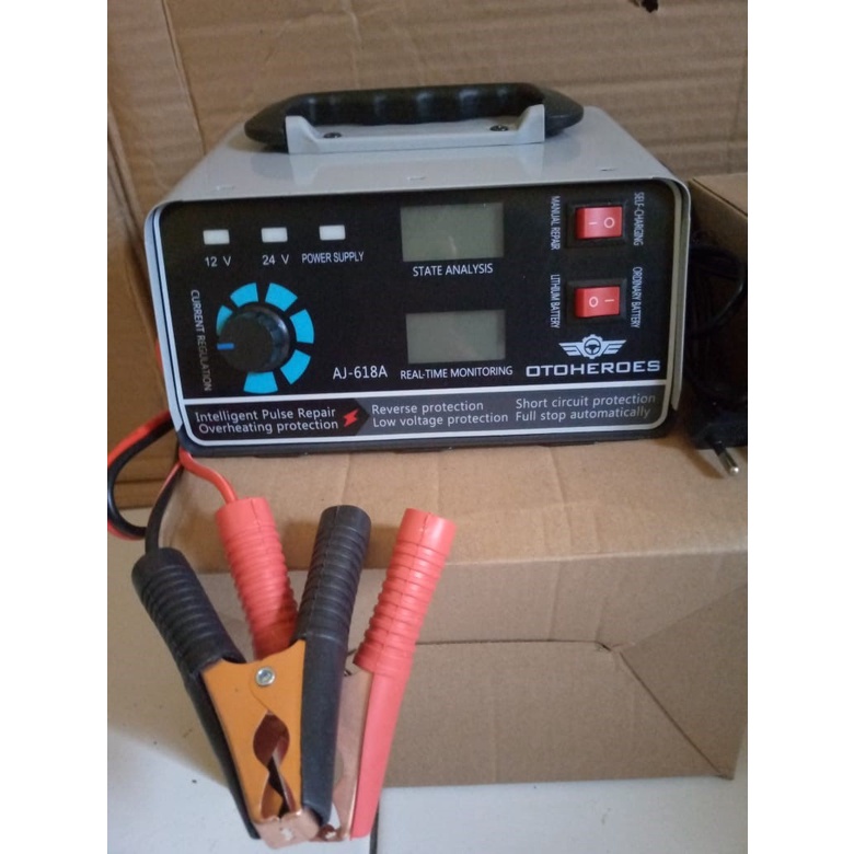 Jual Charger Aki Mobil Motor Otomatis Auto On Off 400W 12V/24V 400Ah ...