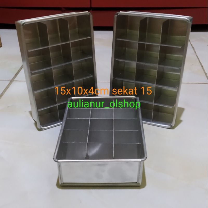 Jual loyang brownies sekat 15x10 / loyang sekat 15x10 / sekat 15 kotak ...