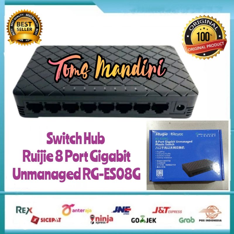 Jual Switch Hub Ruijie Reyee 8 Port Gigabit RG-ES08G Unmanaged | Shopee ...
