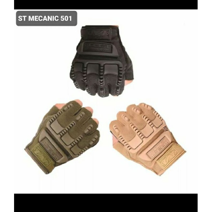 Jual sarung tangan impact mechanic 501 sarung tangan motor military OD ...