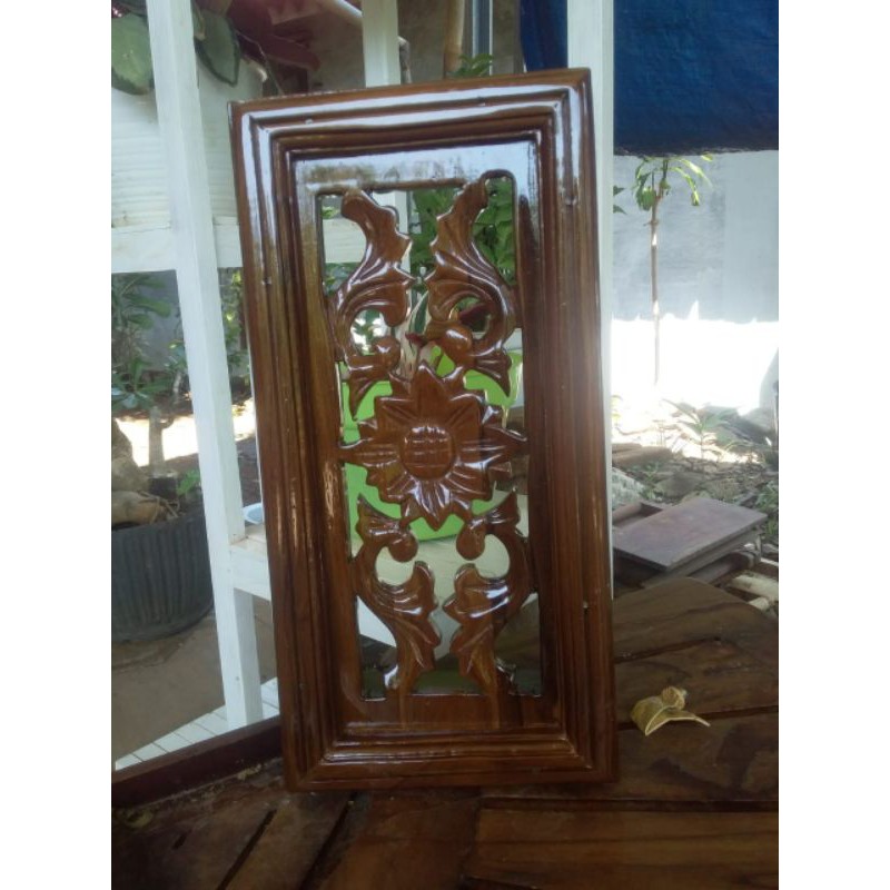Jual Loster kayu Jati | ukir minimalis dsb | plus finishing Vernis ...