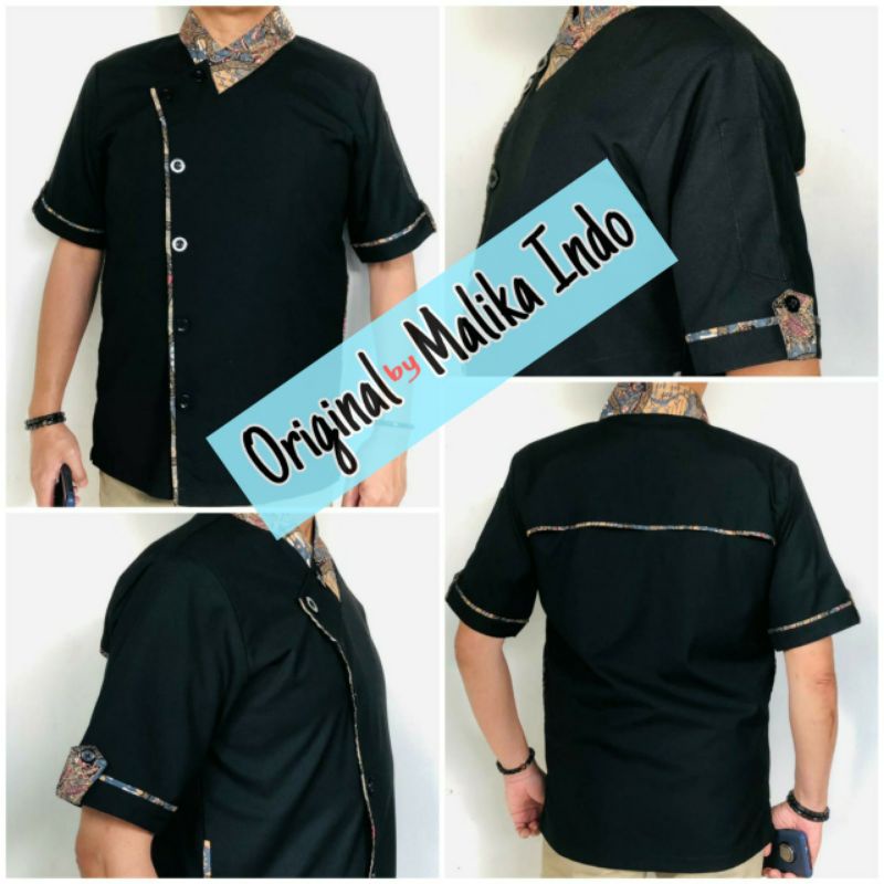 Jual Baju Chef PREMIUM kombi Batik Baju Chef Premium dg Ventilasi Bahan ...