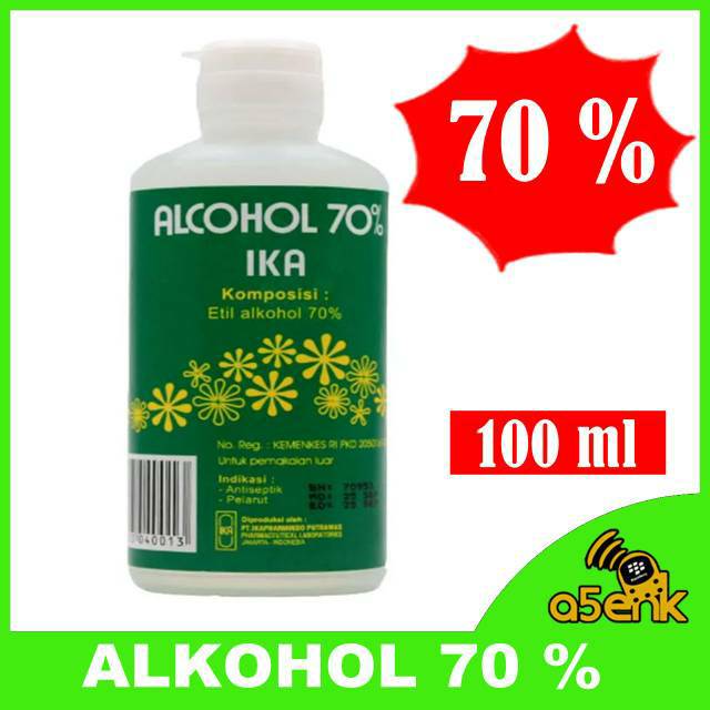 Jual Alkohol 70 persen ORIGINAL Merk IKA 100ML | Shopee Indonesia
