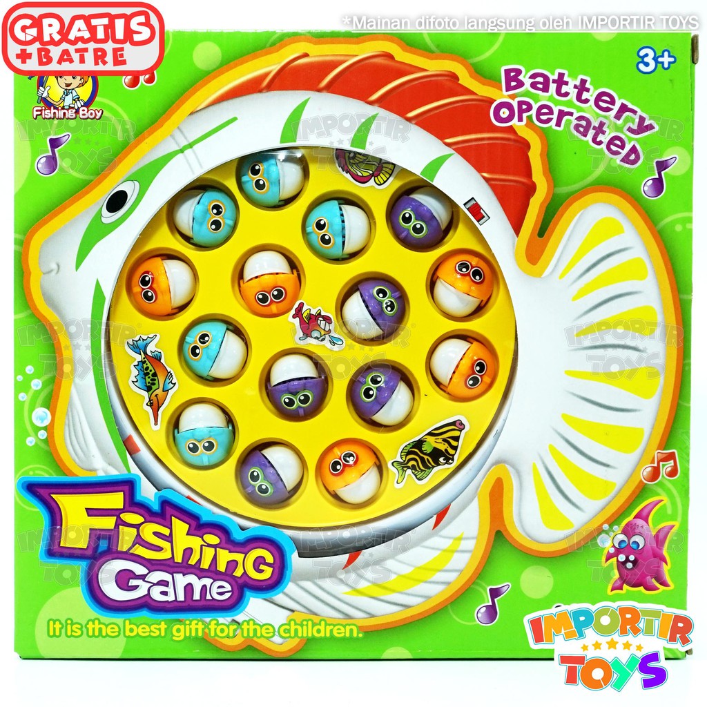 Jual Mainan Pancingan Ikan Anak Bentuk Ikan Lucu Fishing Game Keren ...