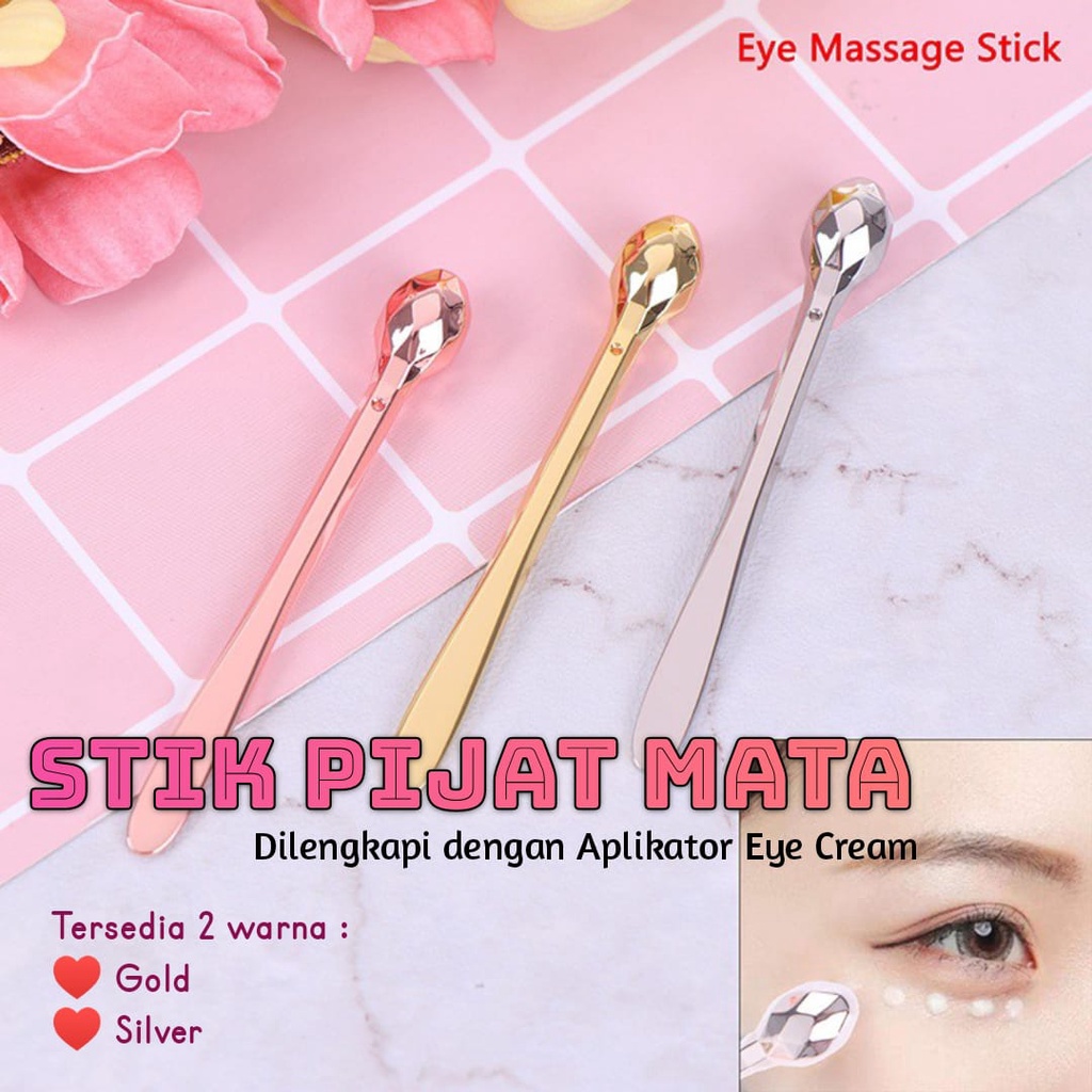 Jual AZ STIK PEMIJAT MATA MINI BAHAN METAL PENGHILANG KERUT / EYE CREAM APLICATOR / EYE MASSAGE ...