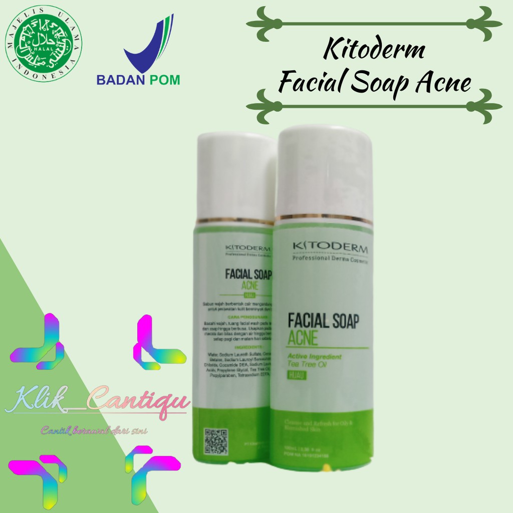 Jual Facial Soap Acne Kitoderm/Sabun Cuci Muka Acne | Shopee Indonesia
