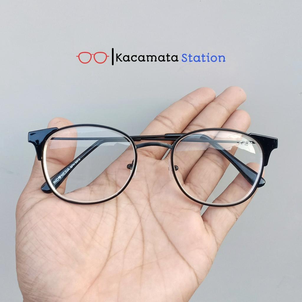 Jual 5013 Kacamata Minus Min Rabun Jauh Frame Bulat Oval Pria Wanita ...