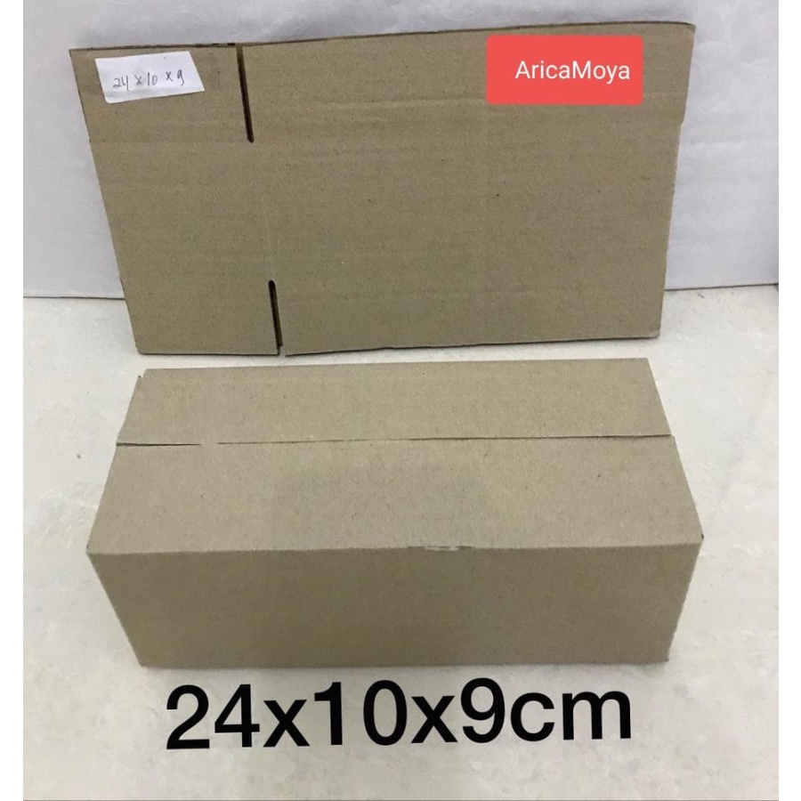 Jual kardus/karton/box uk. 24x10x9 cm untuk packing, luar polos dalam ...