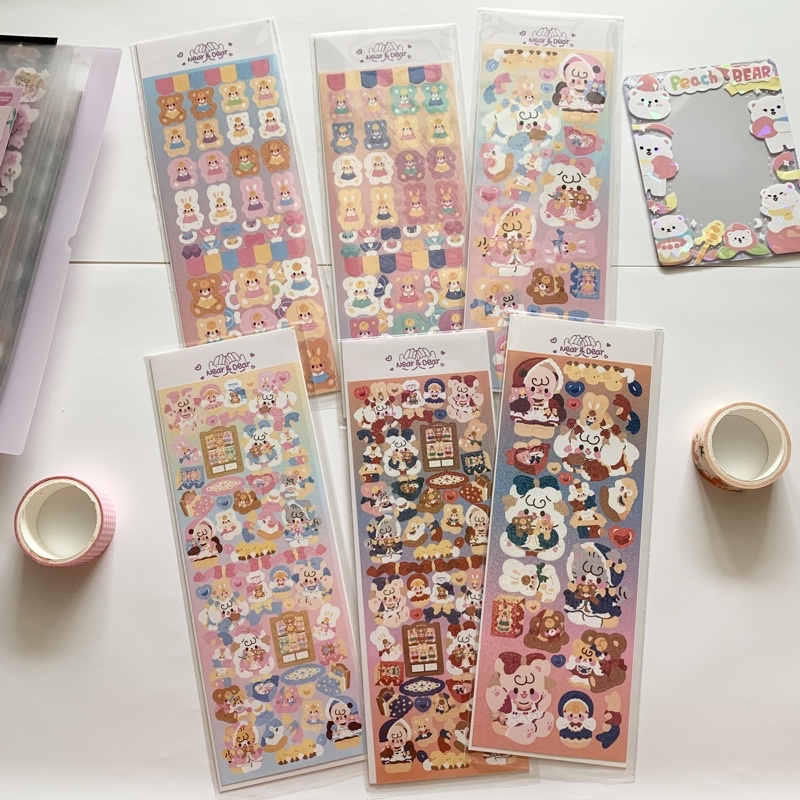 Jual sticker near & dear confetti deco photocard glitter korean ...