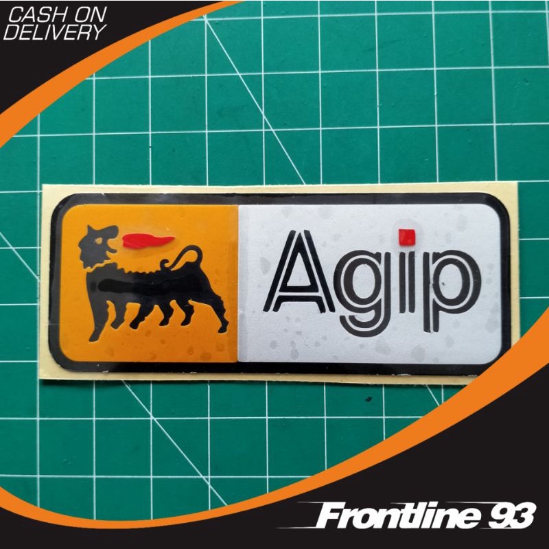 Jual Cetak Cutting Sticker Logo Agip Custom Stiker Cutting Racing Motor Mobil Helm | Shopee ...