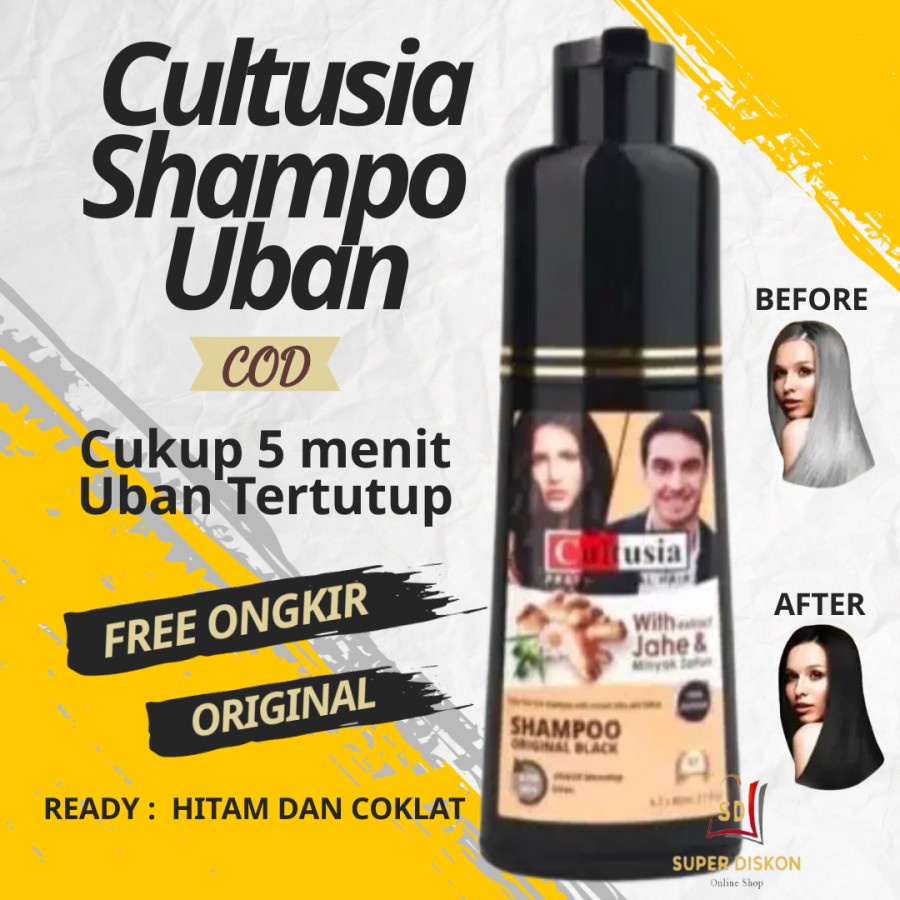 Jual Cultusia Sampo Penghitam Rambut/Sampo Penutup Uban - Hitam ...