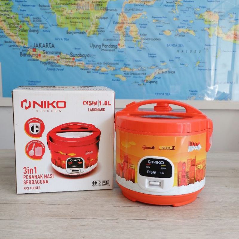 Jual Rice Cooker Oishi 1.8 L Glass Landmark | Shopee Indonesia