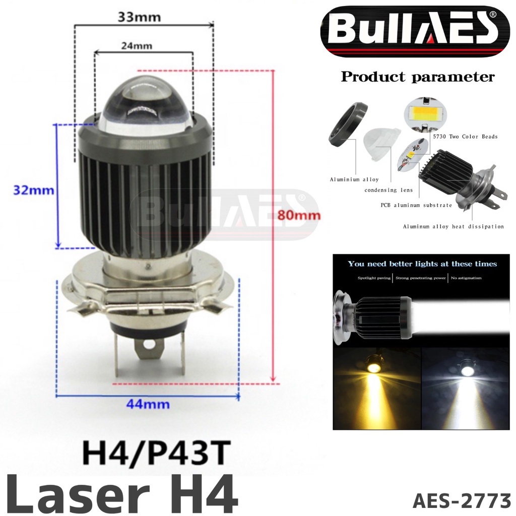 Jual Lampu Depan Led H4 Proji Bohlam Lampu Depan Led H4 Laser Lampu ...