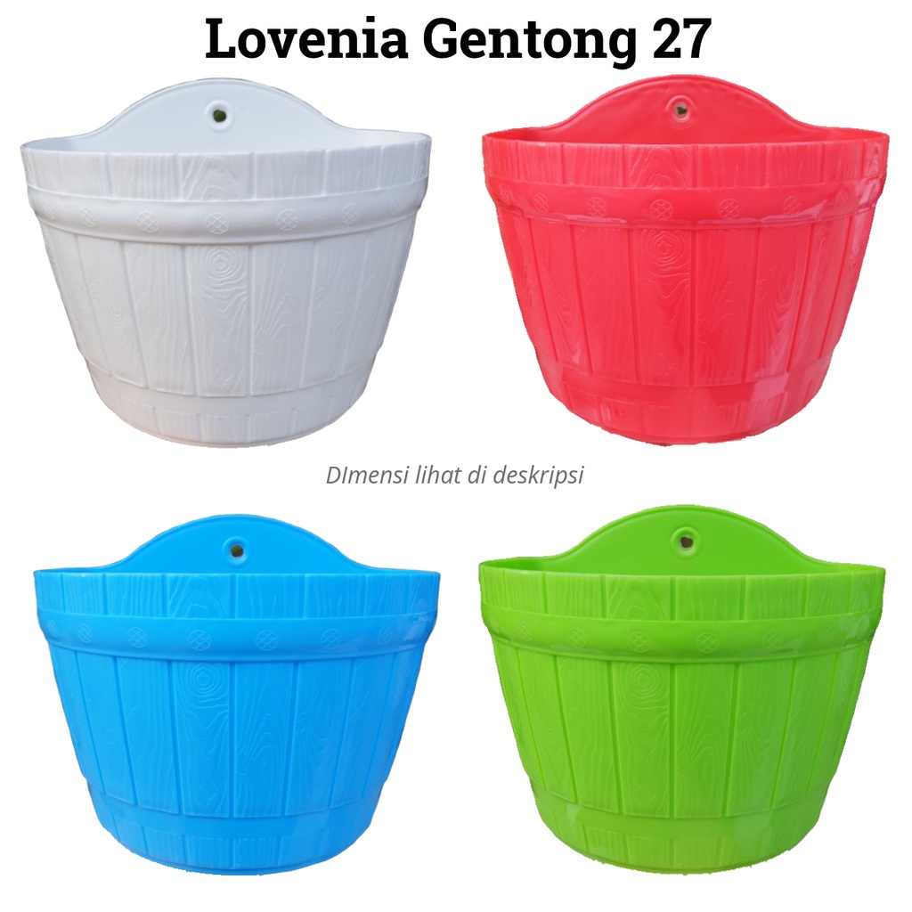 Jual Lovenia Dinding Gentong 27 Pot Tempel Dinding Pot Motif Kayu ...