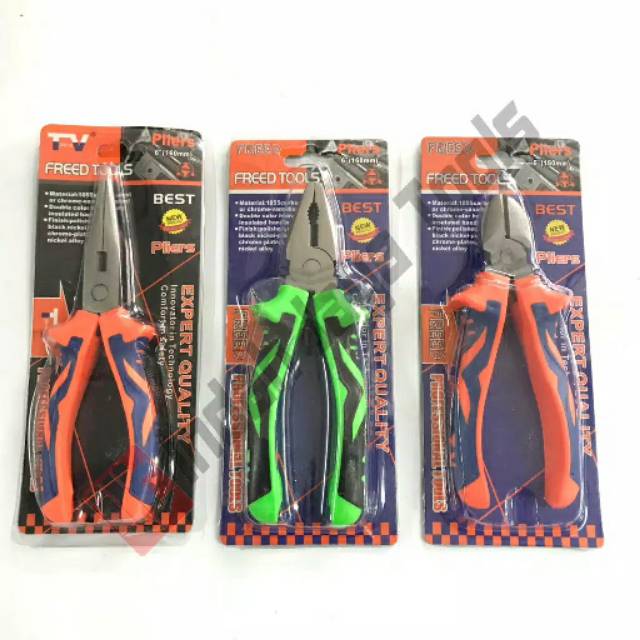 Jual PAKET SET Tang Potong Kombinasi Lancip 6 Inch FREED TOOLS | Shopee ...