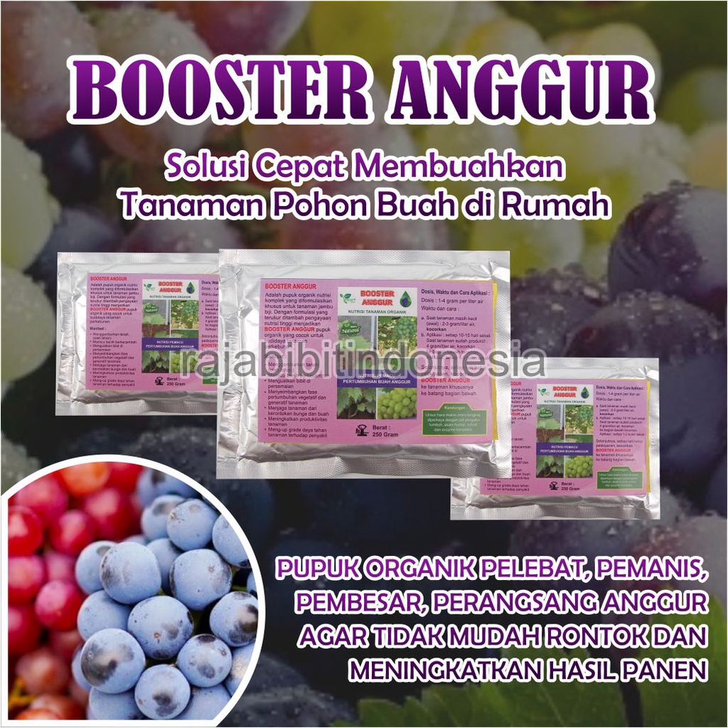 Jual Pupuk Booster Organik Anggur Agar Cepat Berbuah Lebat, Pupuk Booster Pemicu Dan Penyubur ...
