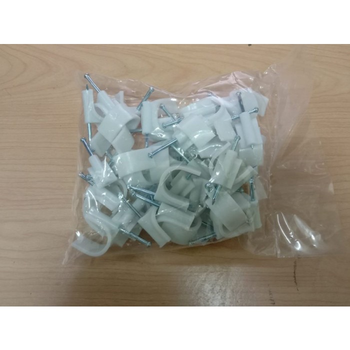 Jual BerkM - Klem Pipa Pvc + Paku / Clamp Conduit Listrik Omega Putih 1 ...