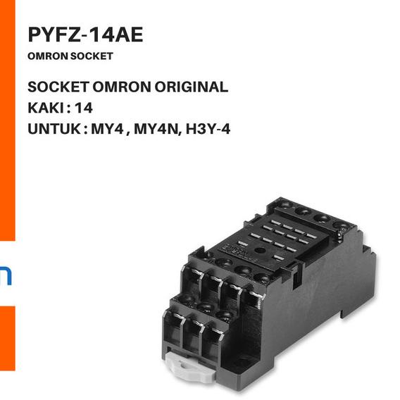 Jual SOCKET SOKET RELAY TIMER OMRON PYFZ-14AE PYF-14AE PYF 14 MY4 MY4N ...