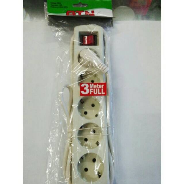 Jual Stop kontak Colokan Listrik 5 Lubang 3 Meter SNI | Shopee Indonesia