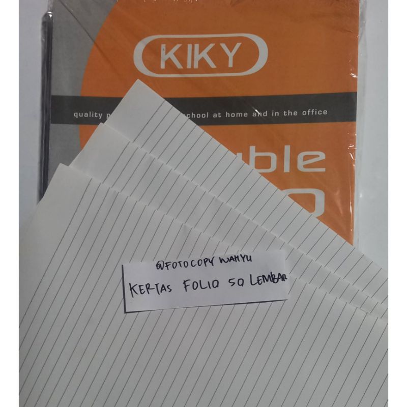 Jual KERTAS FOLIO BERGARIS. ECERAN 50 LEMBAR, HARGA PELAJAR | Shopee ...