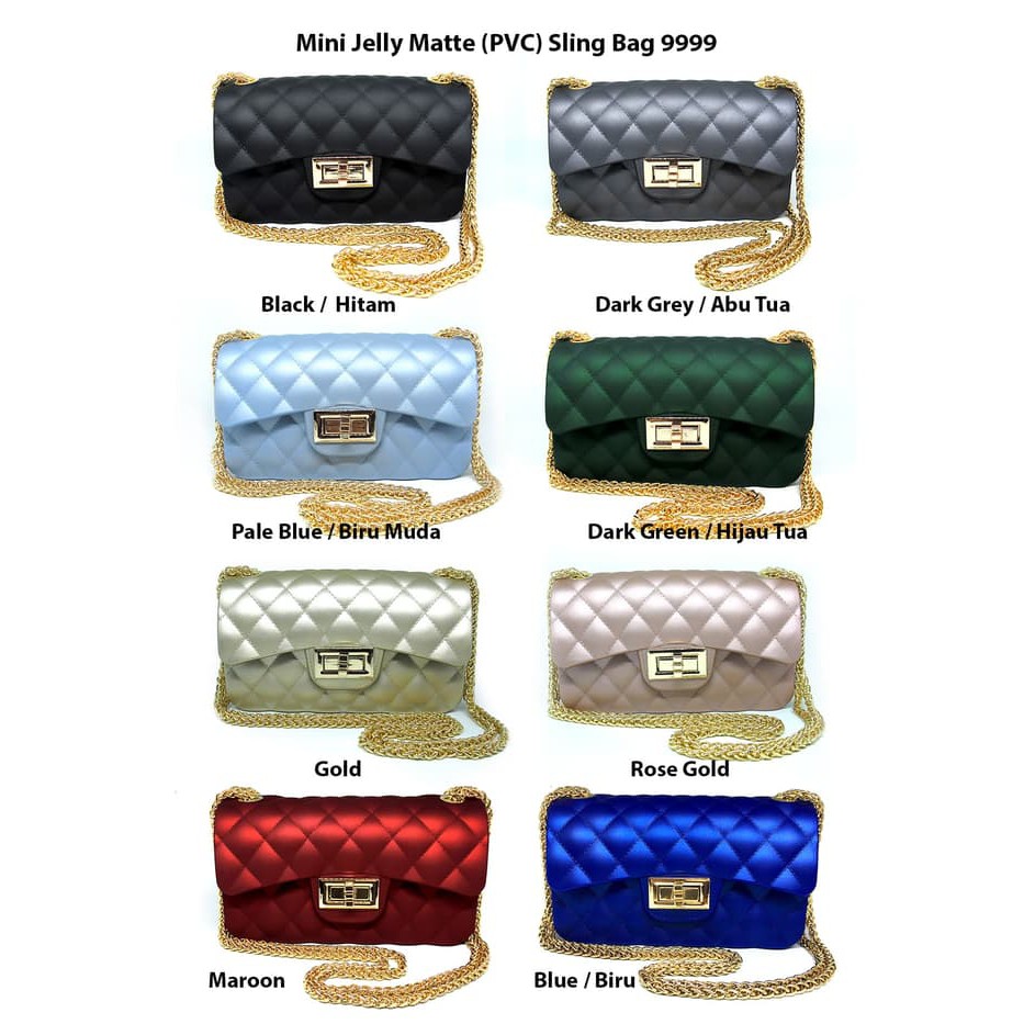 Jual JM9999 Tas Jelly Matte Diamond Kecil 18Cm Selempang Sling Wanita ...