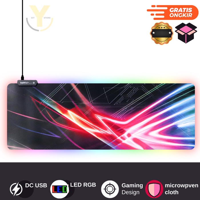 Jual Mouse pad Gaming ROG LED RGB Mousepad Jumbo Panjang Lebar Besar XL ...