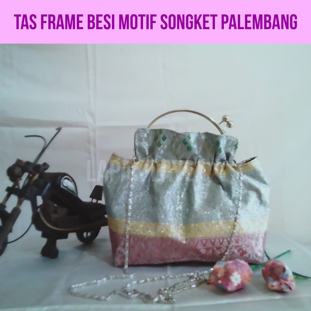 Jual JUAL TAS FRAME BESI MOTIF SONGKET PALEMBANG HANDMADE ASLI | Shopee ...