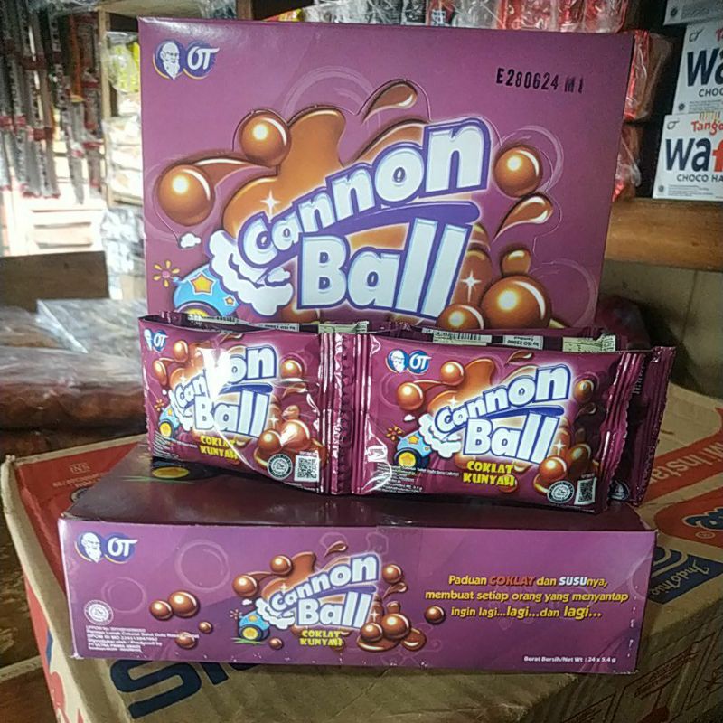 Jual coklat kunyah cannon ball 24x5 grm | Shopee Indonesia