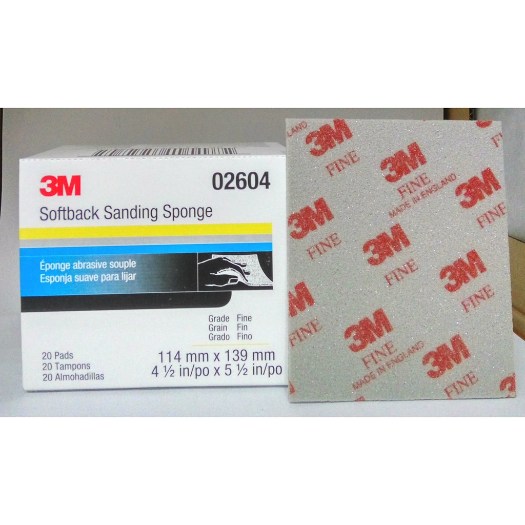 Jual 3M Sanding Sponge 02604 Grade Fine | Shopee Indonesia