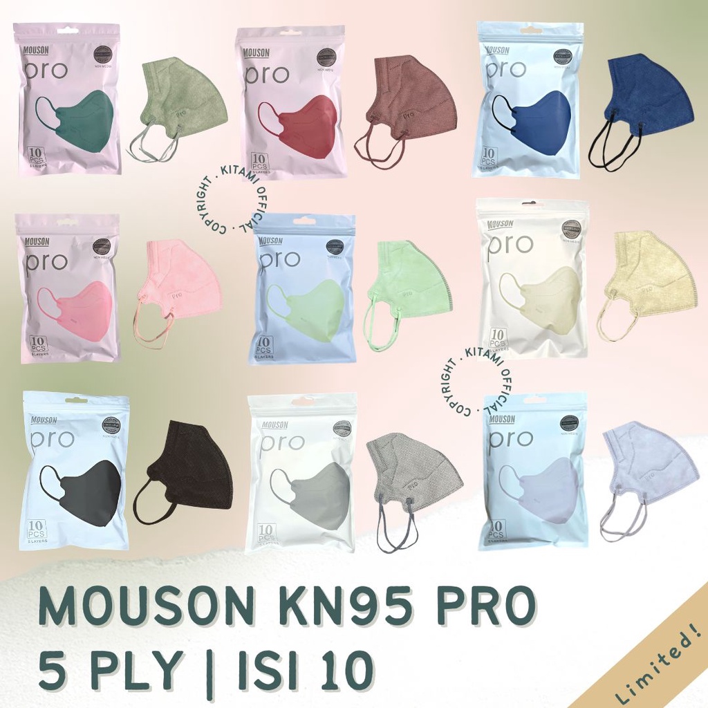 Jual MASKER KN95 MOUSON PRO ISI 10 | MASKER 5PLY PREMIUM | Shopee Indonesia