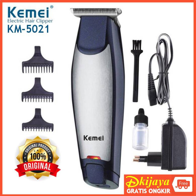 Jual Original KEMEI 5021 ALAT MESIN CUKUR RAMBUT CORDLESS USB TYPE C CHARGE KM-5021 | Shopee ...