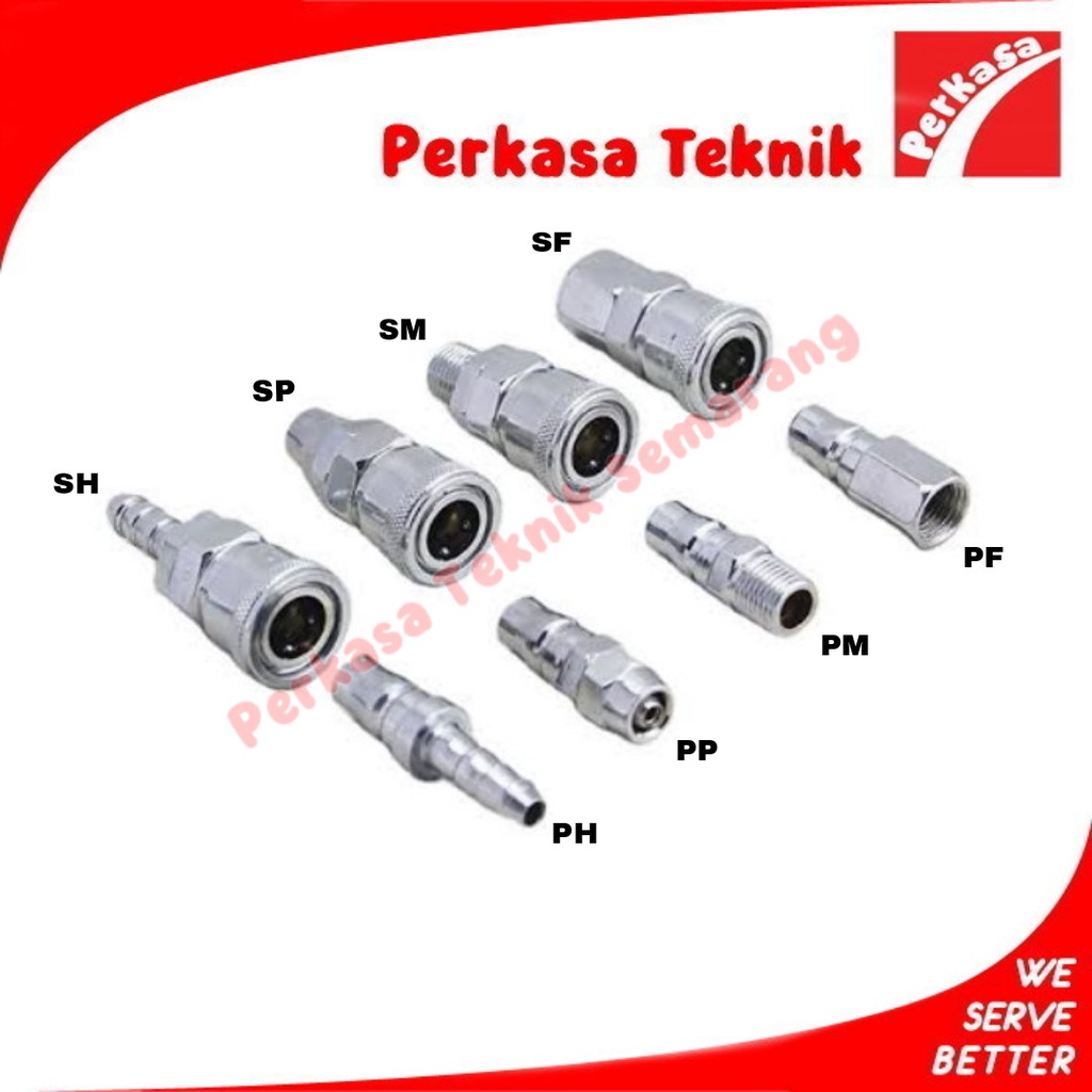 Jual Quick Coupler Compresor Sambungan Selang Angin Kompresor Male ...