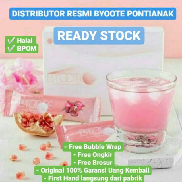 Jual BYOOTE COLLAGEN 1/2 BOX 8 SACHET JUICE POWDER DRINK ORIGINAL 100% ...