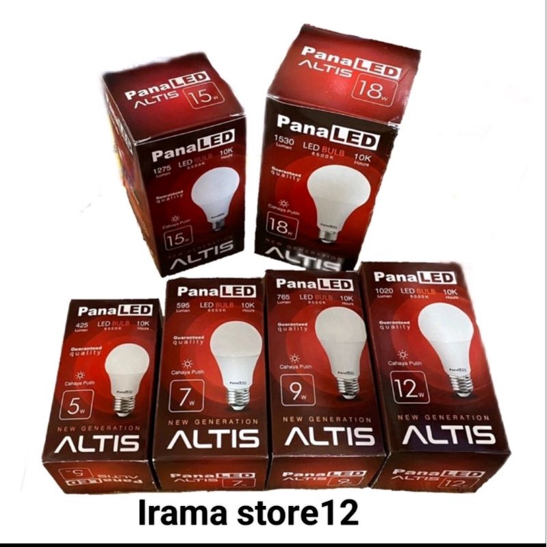 Jual Lampu Led PanaLed Altis 5w 7w 9w 12w 15w 18w 23w / Lampu Led Bulb ...