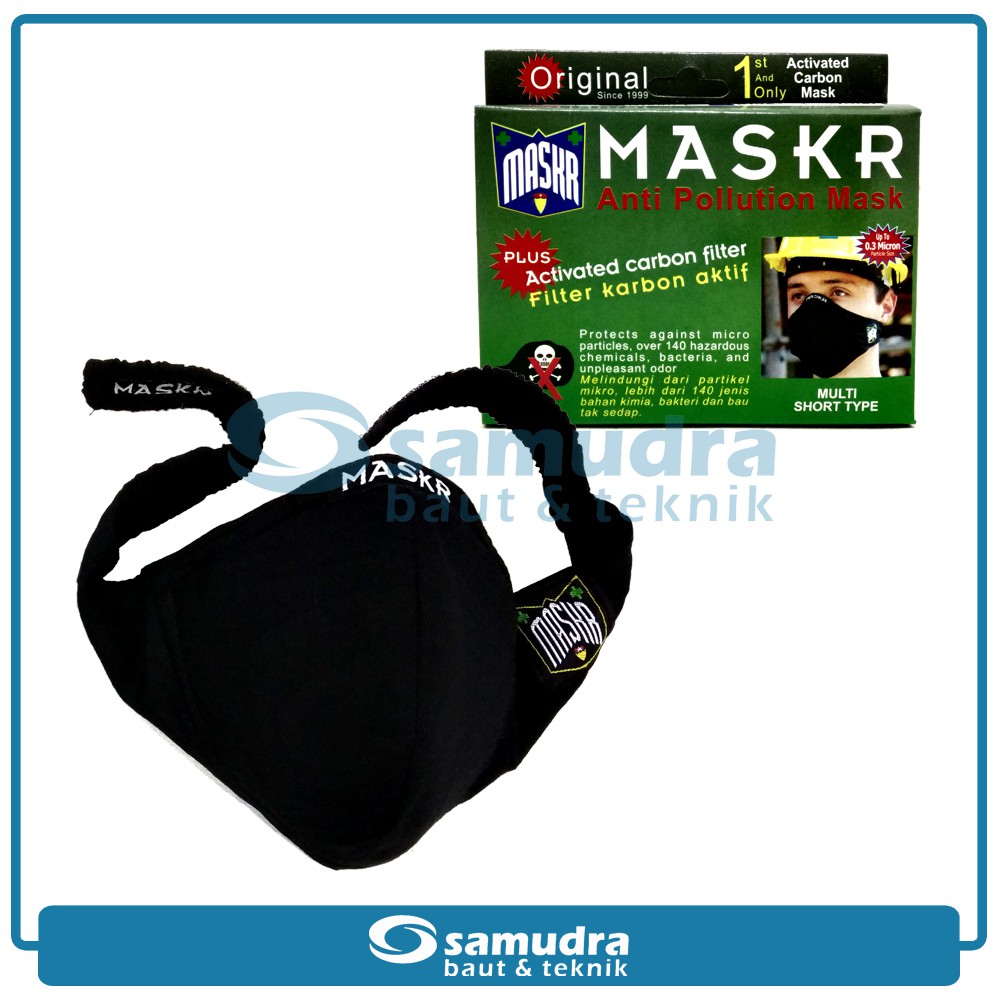Jual MASKR Short Carbon Pendek Masker Motor Filter Debu Asap Polusi ...
