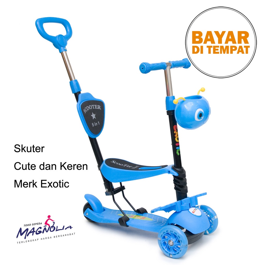 Jual Sekuter Scooter Skuter Dorong Otoped Anak Outdoor Roda Menyala ...