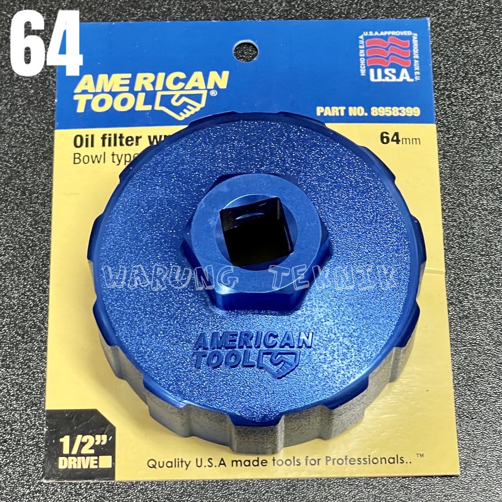 Jual American Tool 64 mm oil filter wrench bowl type kunci filter oli ...