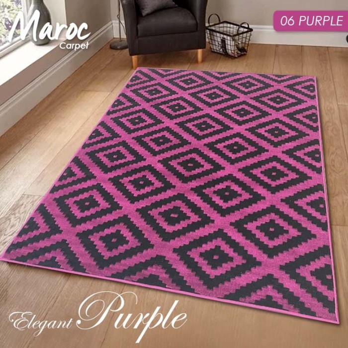 Jual [Carpet Shop Sby] Karpet Maroc 100X150 - 06 Ungu / Purple | Shopee ...