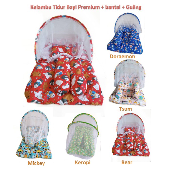 Jual KL01 Kasur Lipat Bayi Kelambu BOBO | Kasur Bantal Guling Motif ...