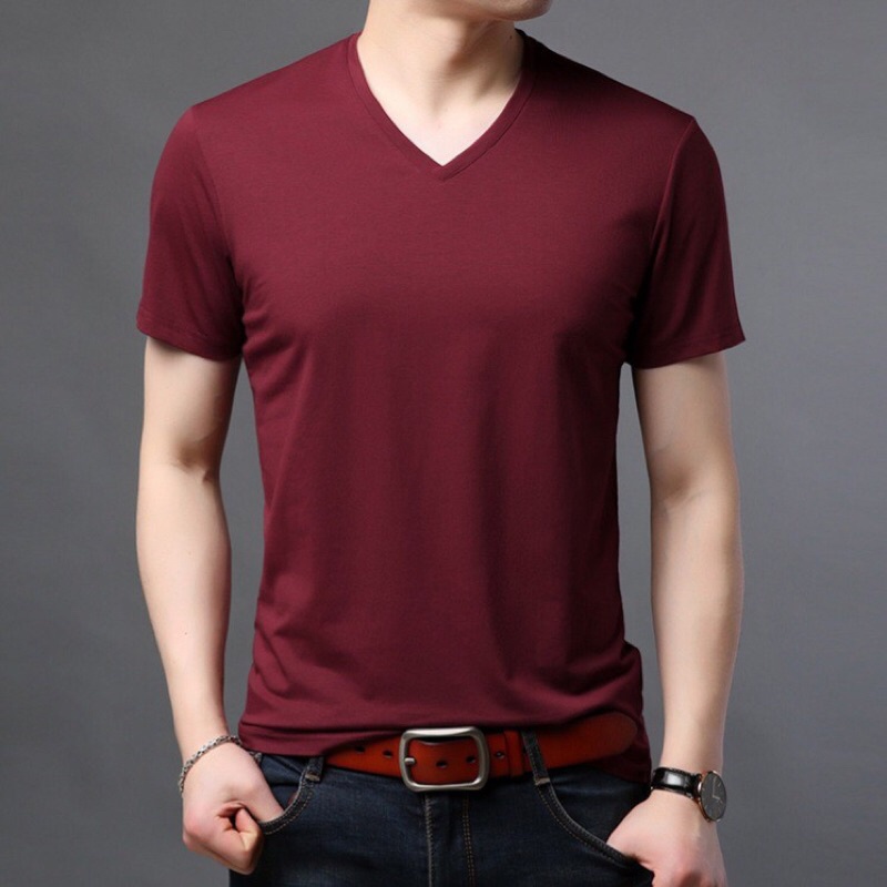 Jual KAOS POLOS V-NECK PRIA TERHITS T-SHIRT V-NECK PRIA BAHAN COMBED ...