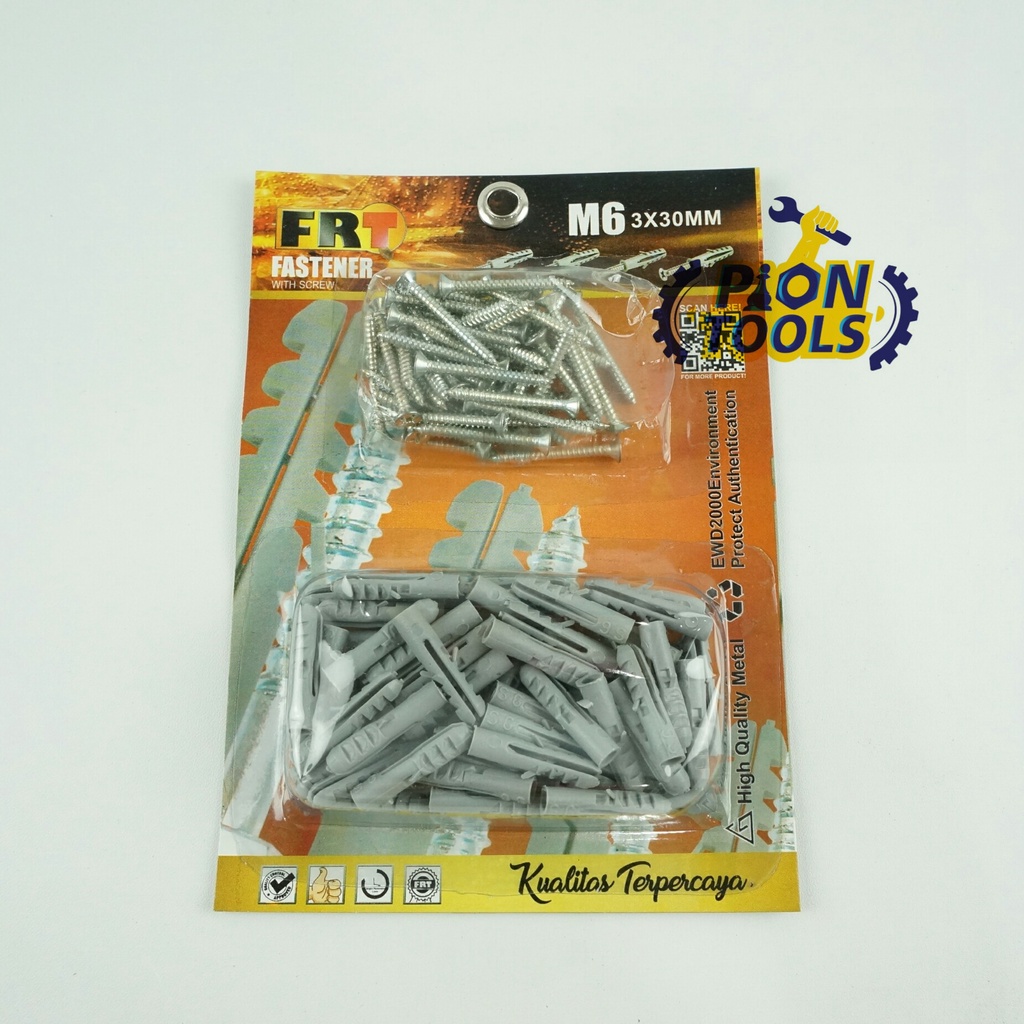 Jual FRT Sekrup M6 isi 50 pc Set Sekrup Pengait Tembok FRT | Shopee Indonesia