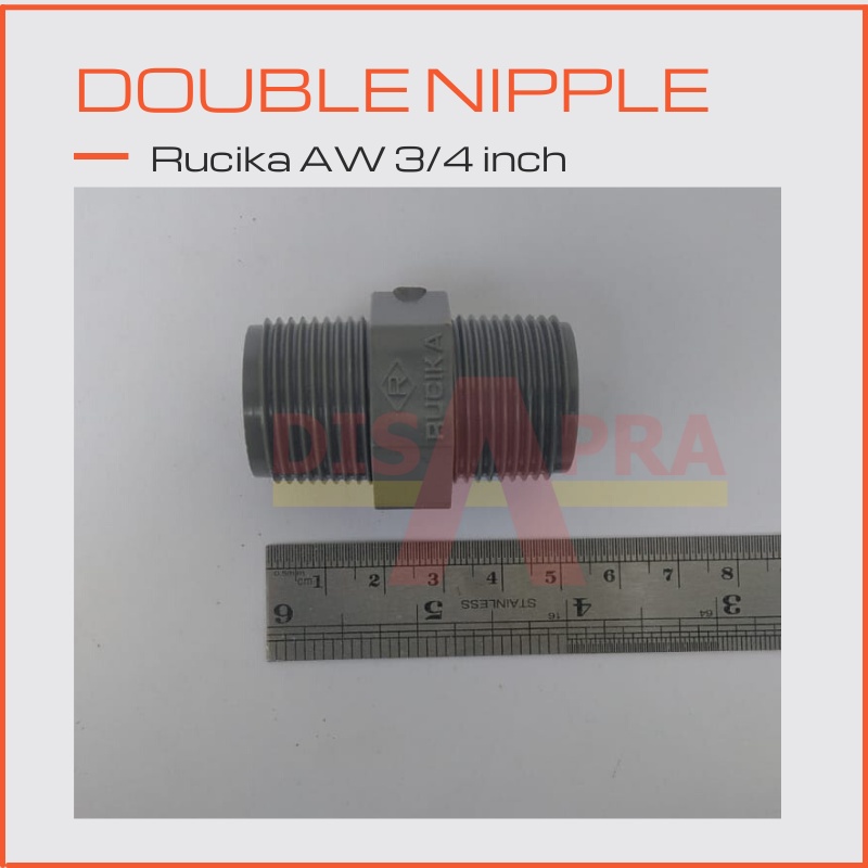 Jual DOUBLE NIPPLE RUCIKA 3 per 4 inch AW PVC Dobel Nepel Doble Niple Nepple 3/4" Sambungan ...
