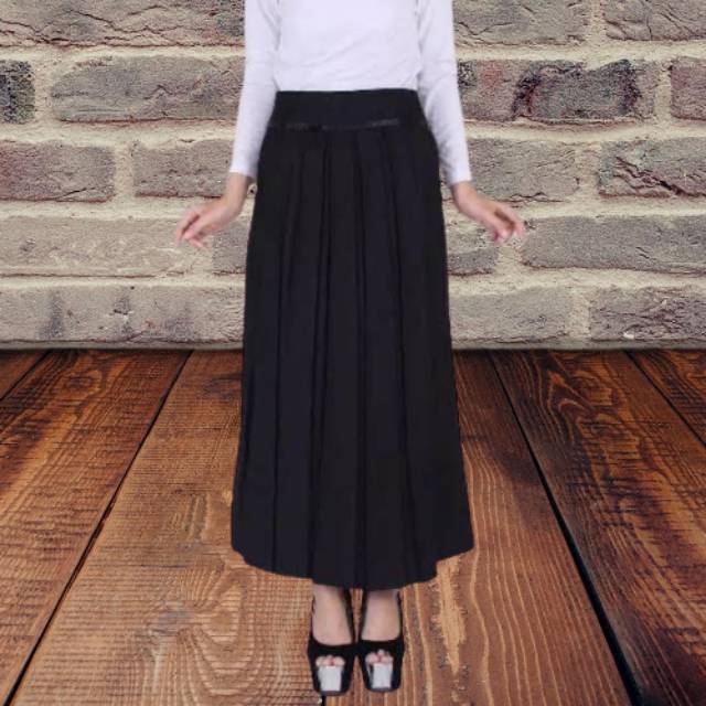 Jual Rok Plisket Kantor Formal Kasual Big Size Rok kerja Panjang Plisket wanita | Shopee Indonesia