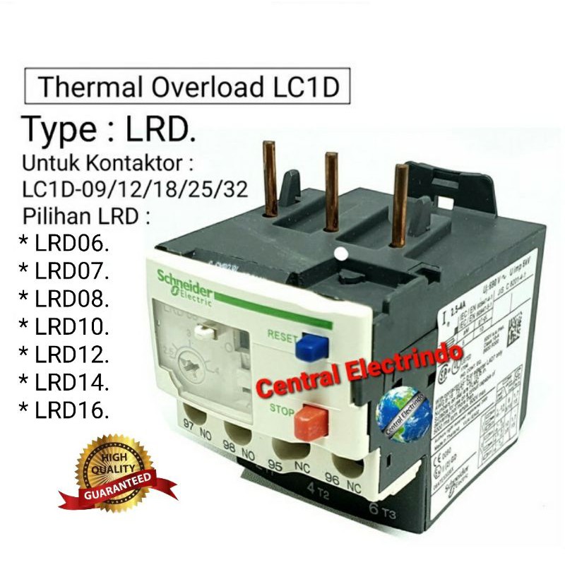 Jual Thermal Overload LRD Untuk Kontaktor LC1D-09/12/18/25/32. | Shopee ...