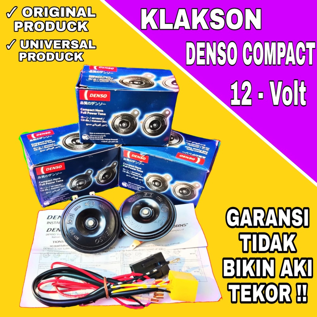 Jual Mlk Klakson Denso Compact Disc 12 volt (1 SET =2 PCS) | Shopee ...
