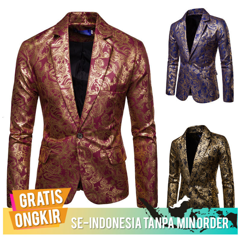 Jual Jas Ramping Bunga Berlapis Emas Gaya Etnik | Shopee Indonesia